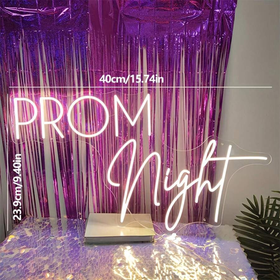 Prom Night Neon Sign, Graduation Party Neon Logo, School Class ...