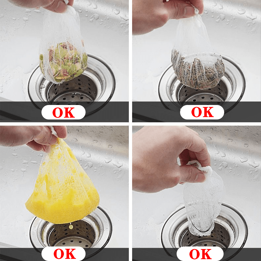 100pcs Kitchen Sink Filter Mesh Drainage Net For Preventing Blockage ...