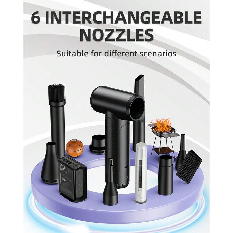 Compressed Air Duster 110000RPM Keyboard Cleaner, Electric Air Duster ...