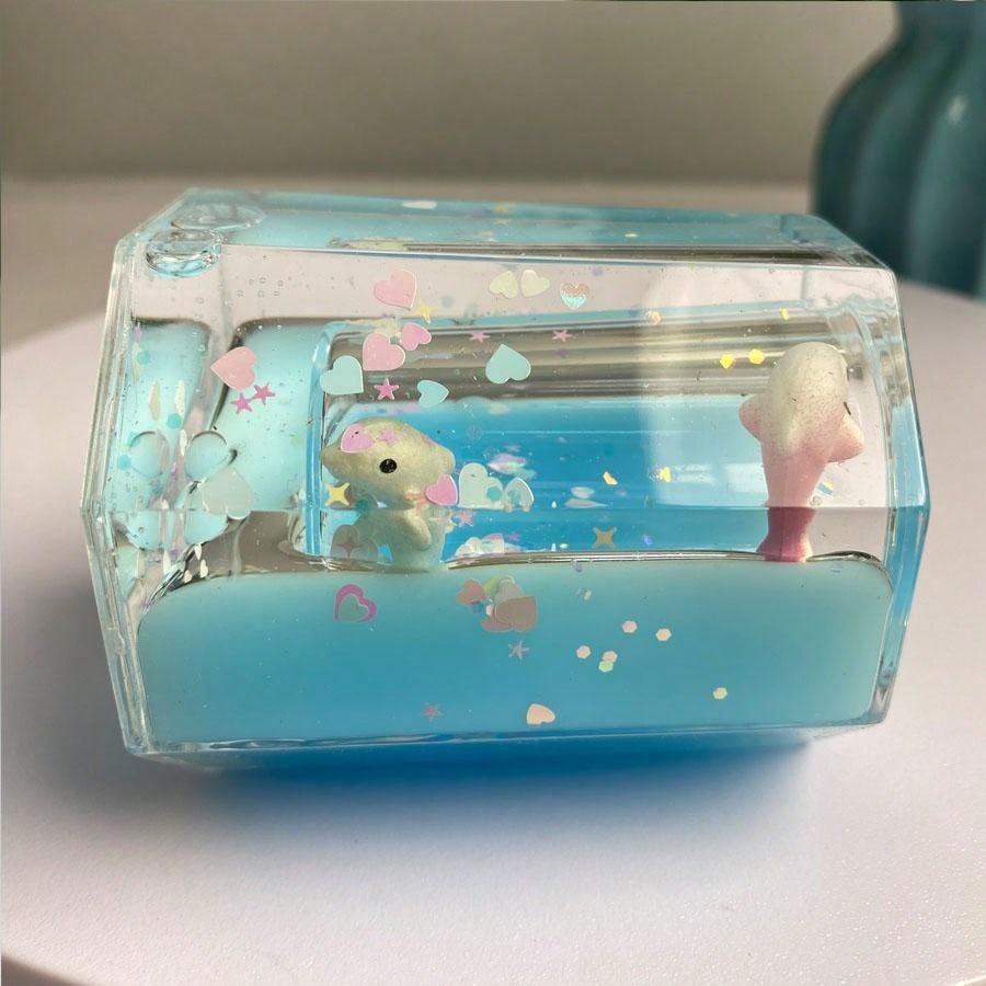 Cartoon Oil Drop Sand Timer Pen Holder Desktop Decoration Stress Relief ...