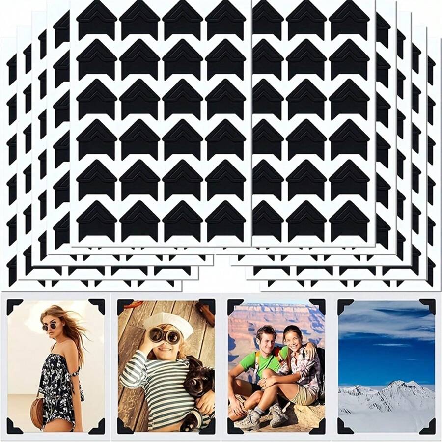 10 Sheets 240 Pcs Self-Adhesive Photo Corners Stickers, Acid Free Photo ...