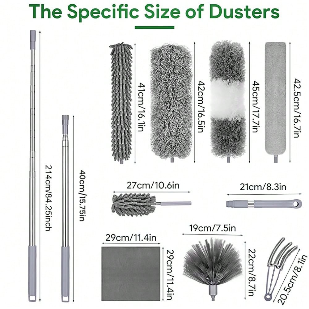 Feather Duster For Cleaning Extendable Dusters 30-100 Inch Telescopic ...