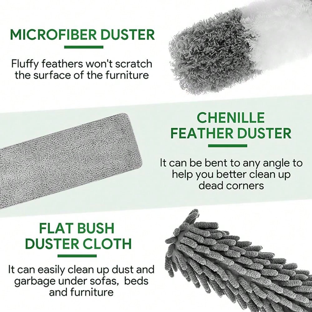 Feather Duster For Cleaning Extendable Dusters 30-100 Inch Telescopic ...