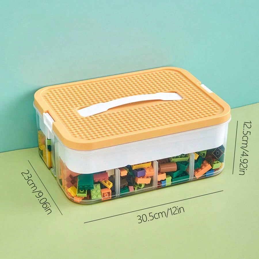 1 Toy Building Blocks Storage Box, Can Be Divided Into Cell ...