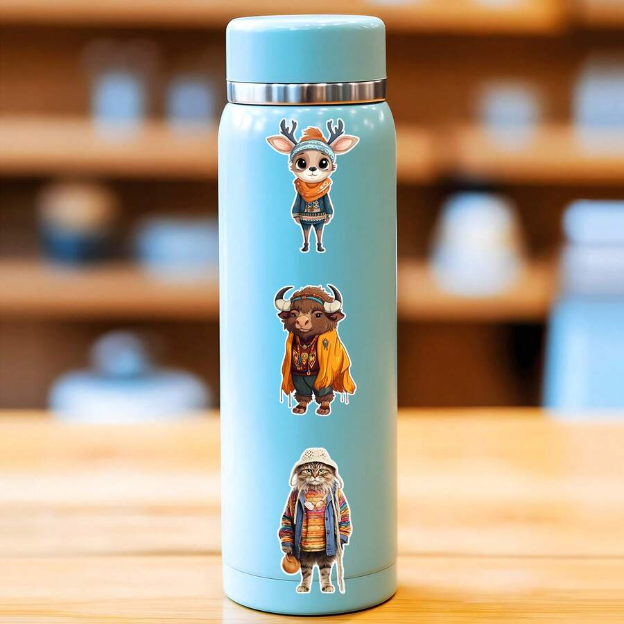 55 Pcs Unique Bohemian Style Animals Stickers, Funny Stickers, Pretty ...