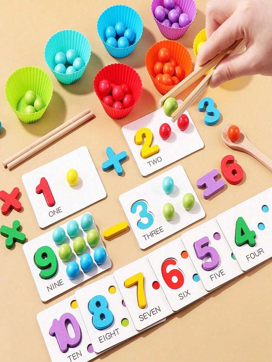 Montessori Educational Arithmetic Pairing Bead Toy For Kids' Early ...