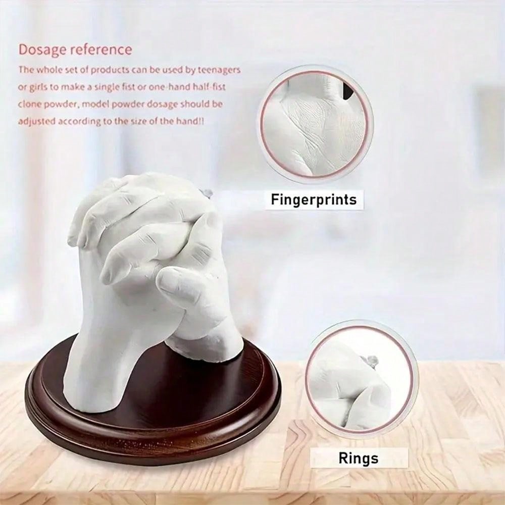 1 Set 3d Hand Casting Kit, Diy Keepsake Casting Kit For Couples ...