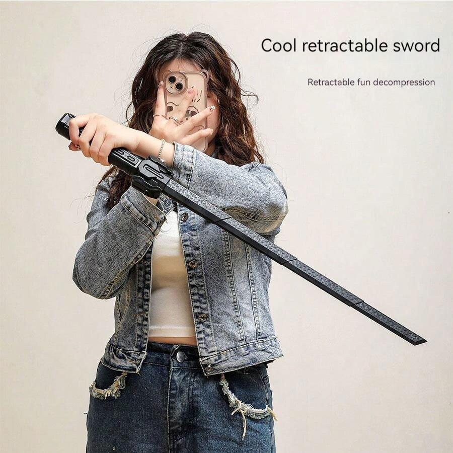 1pc And Black Technology 3d Printed Expandable Tang Heng Sword Hand Toy ...