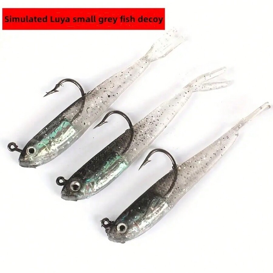 10pcs Lightweight Portable Soft Fish Lure Set Includes Fishing Line ...