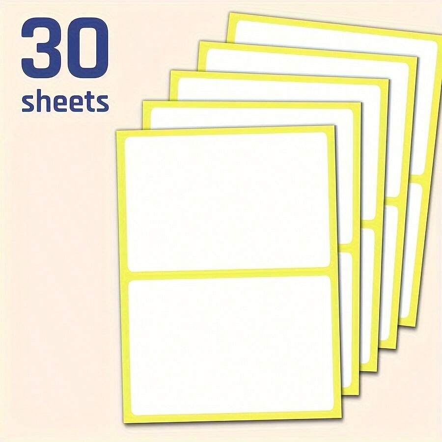 30sheets 3.07*4.65 Inches Self-Adhesive Price Label Stickers - Matte ...