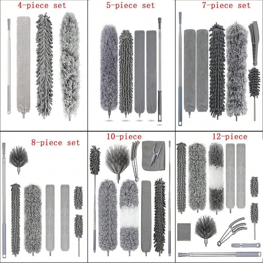 Feather Duster For Cleaning Extendable Dusters 30-100 Inch Telescopic ...