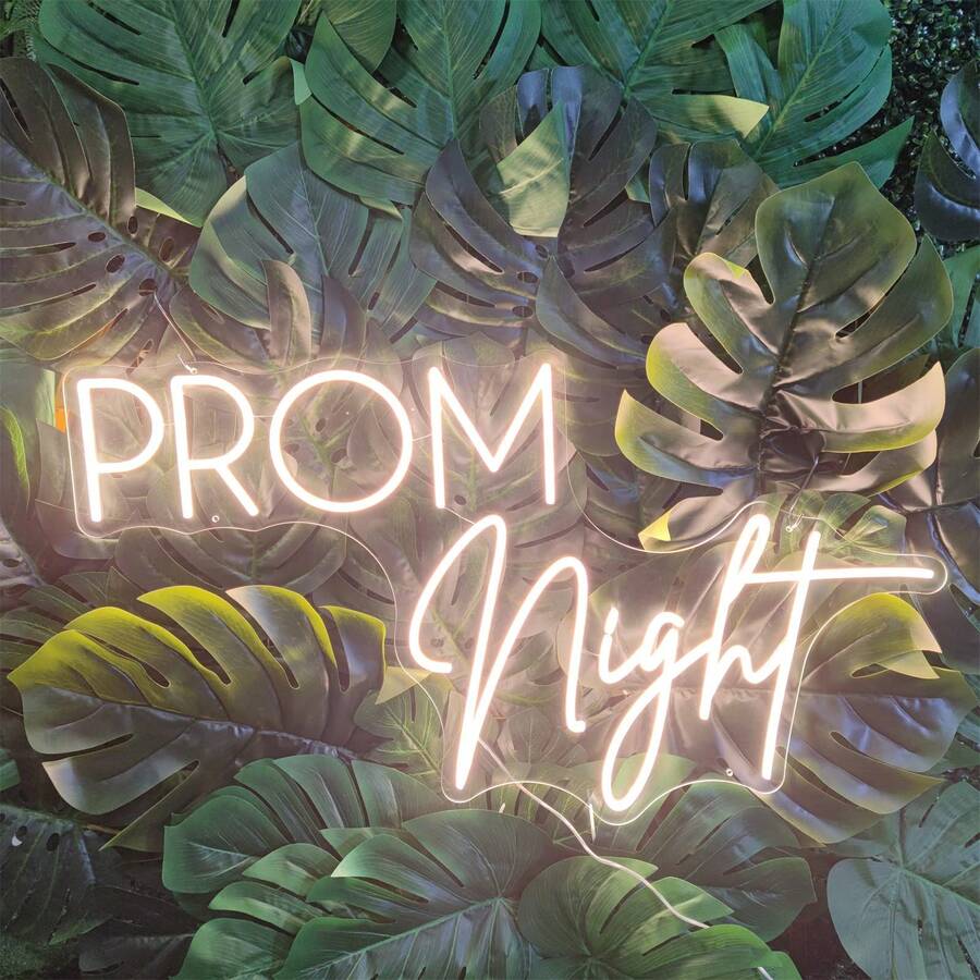 Prom Night Neon Sign, Graduation Party Neon Logo, School Class ...
