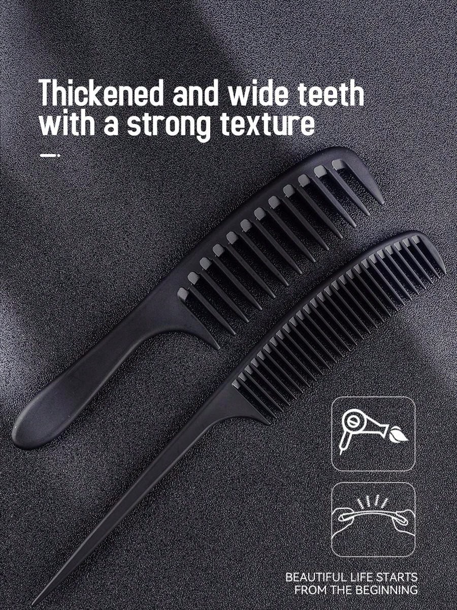 2pcs Wide & Fine Tooth Anti-Static Tail Combs For Daily Use | SHEIN UK