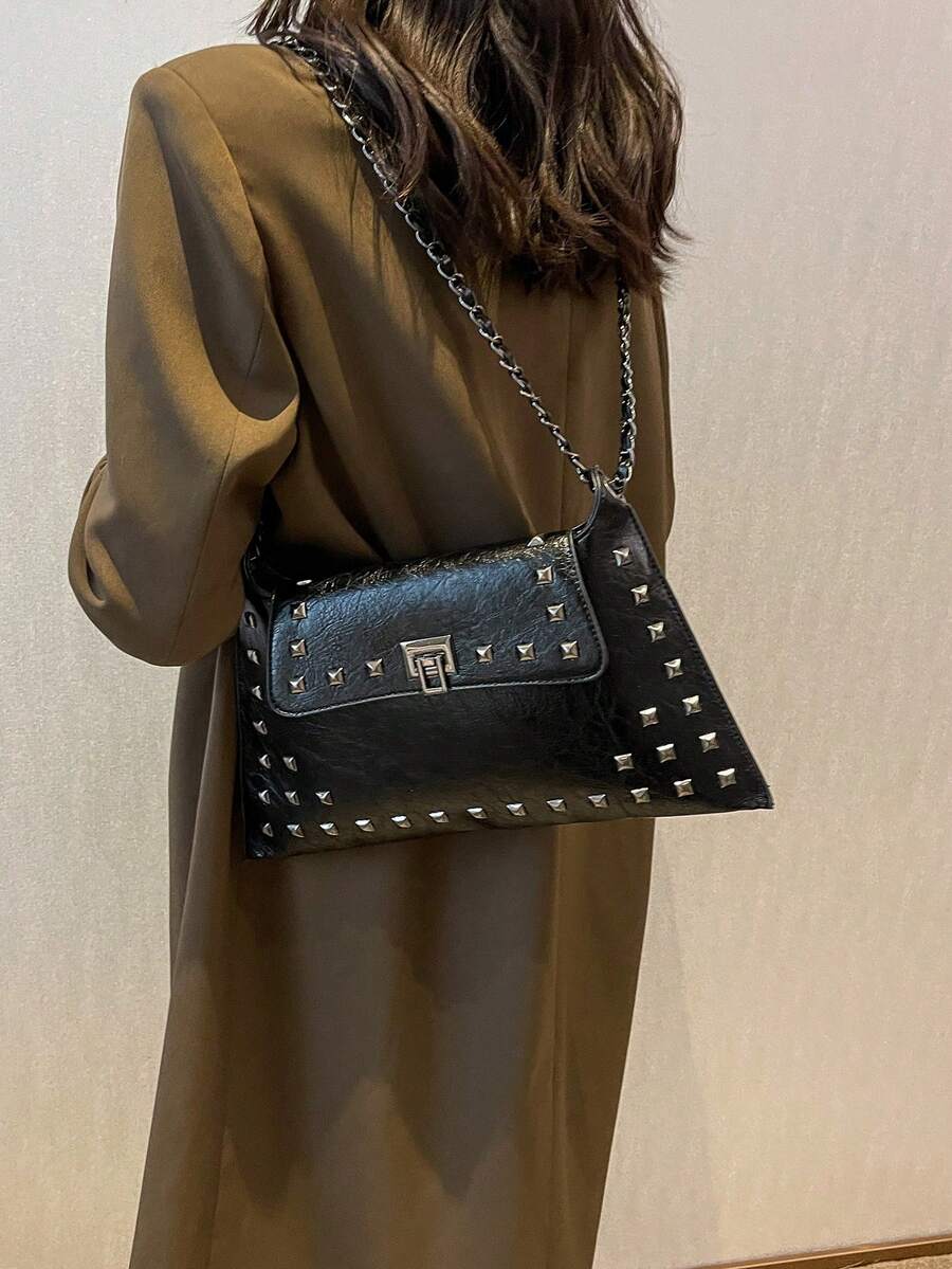 หมุดสีดำ 1 ตัวปิดตัวล็อคผ้า PU เหมาะสำหรับผู้หญิงที่ทำงาน เดินทาง ออกเด ...