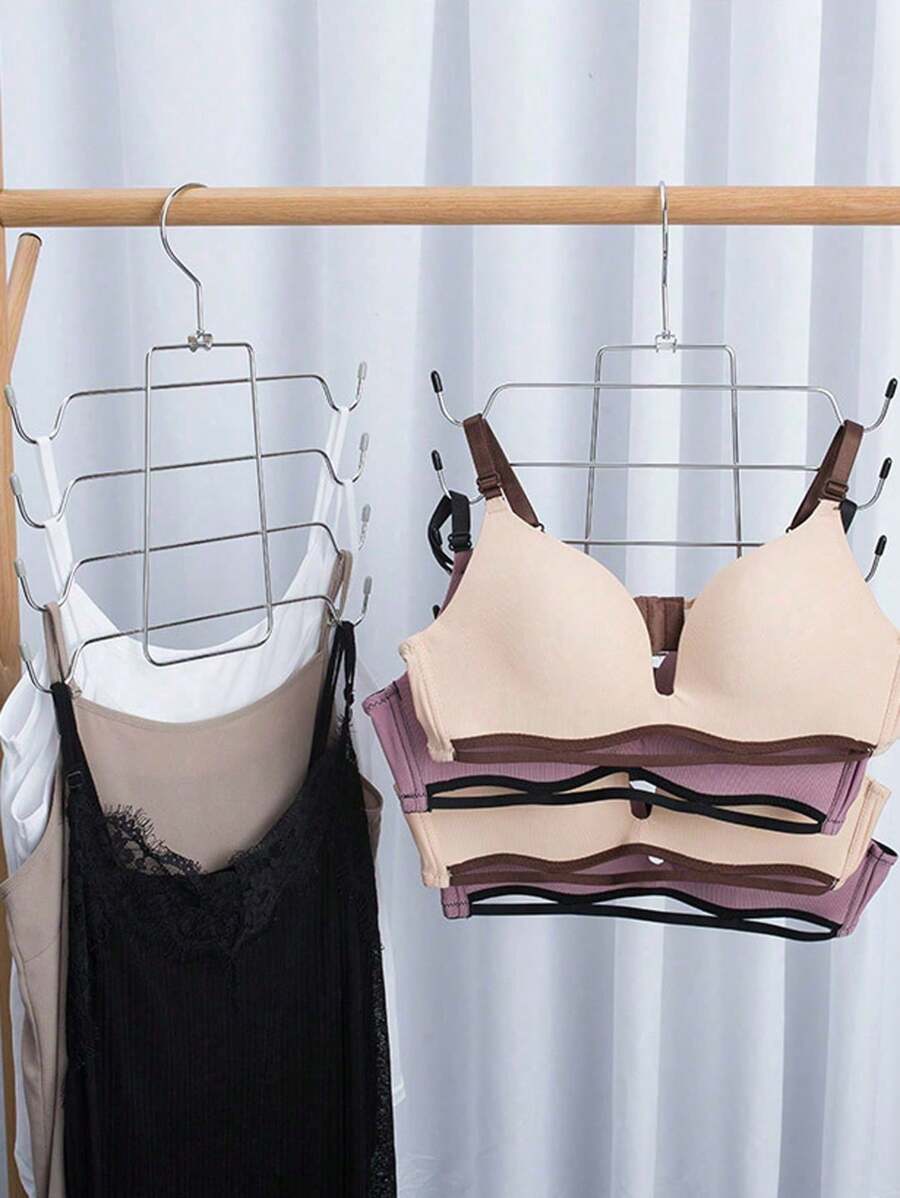 Space-Saving 4-Layer And 8-Layer Adjustable Clothes Hanger Stainless ...