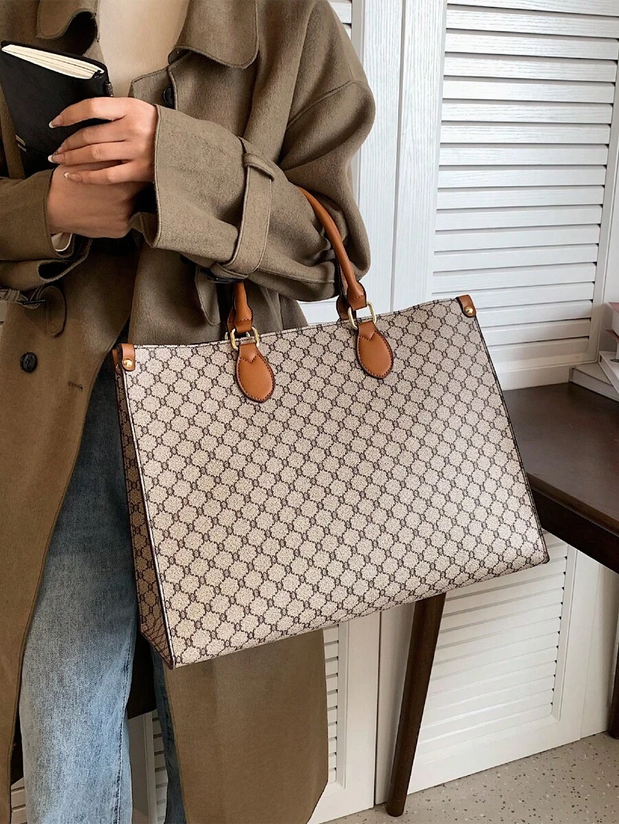 New Arrival Large Capacity Tote Bag With Handles | SHEIN EUQS