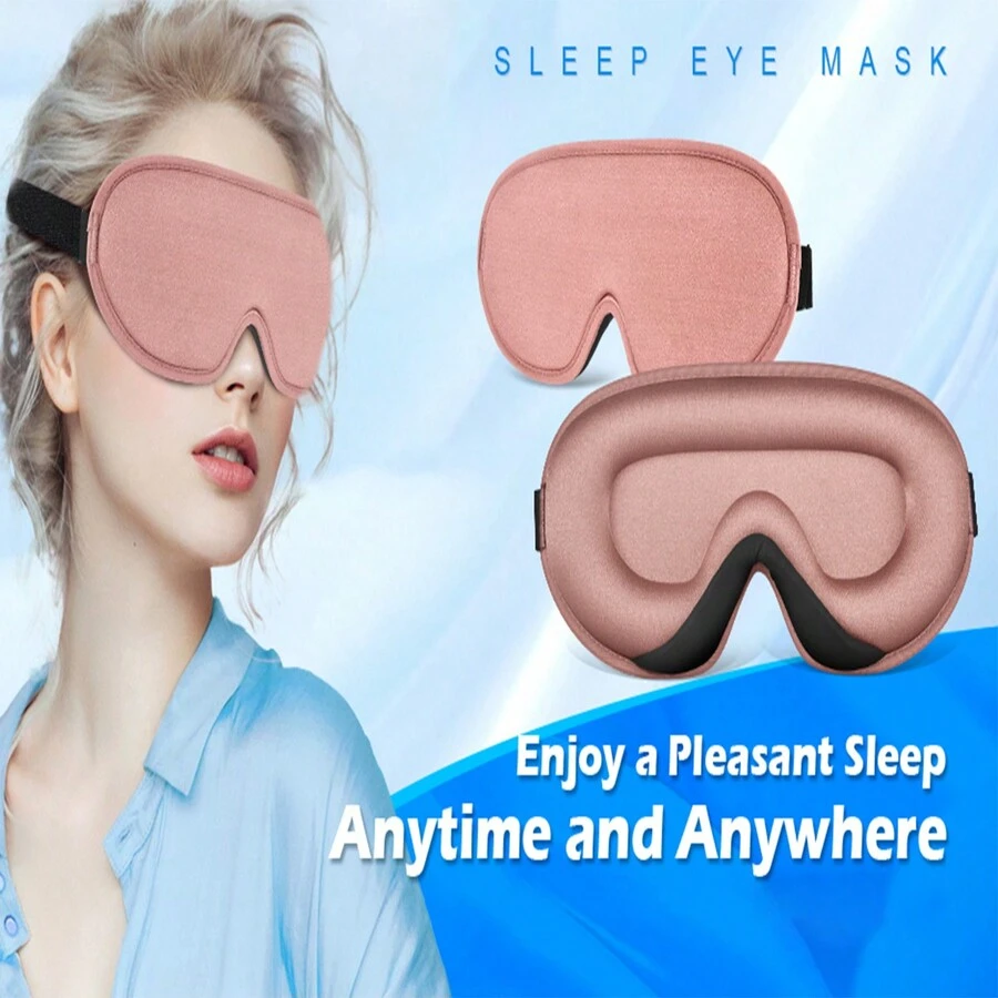 1PC 3D Sleep Eye Mask For Men Women, Zero Eye Pressure 3D Contoured Cup ...
