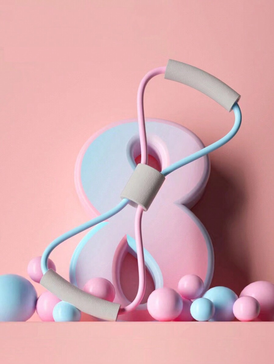 8-Shaped Puller For Home Fitness, Elastic Yoga Band For Women, Shoulder And Back Toning ...