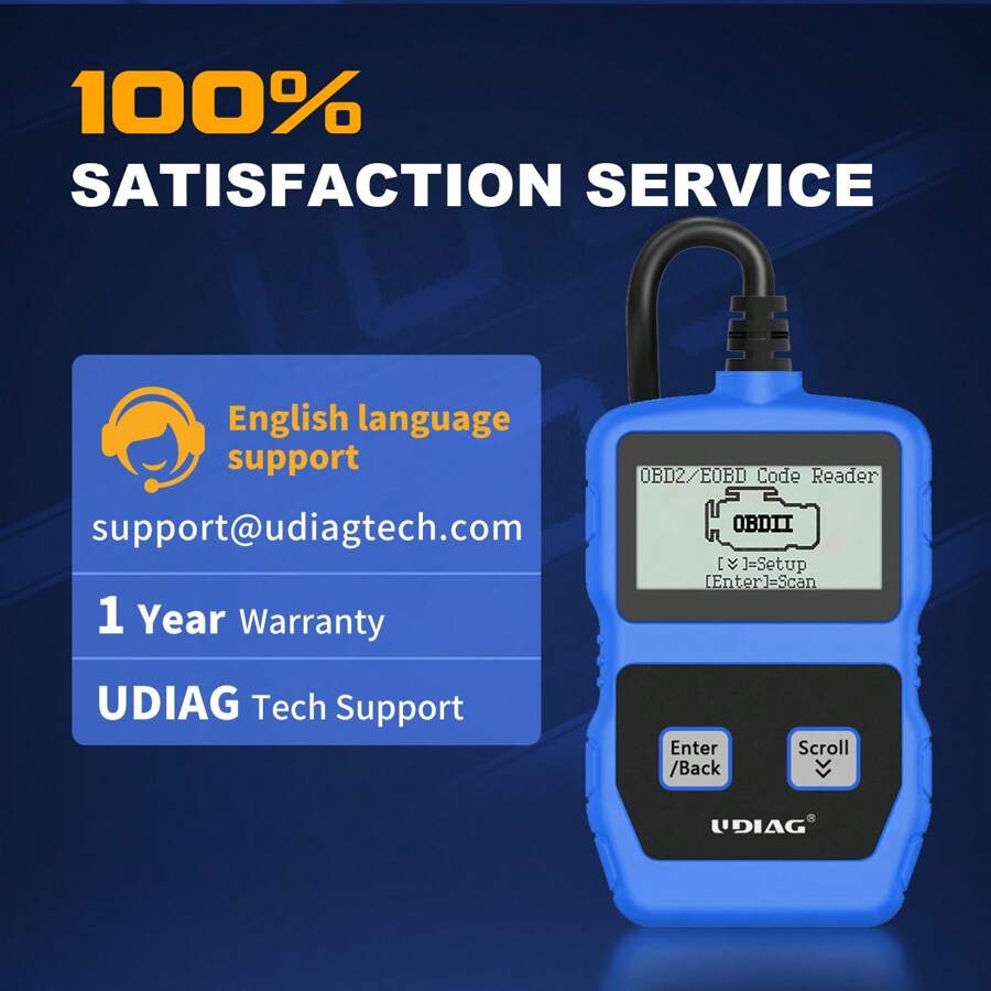 udiag UDIAG CR200 OBD2 Scanner Car Scan Check Engine Diagnostic Tool Fault Automotive OBDII Code ...