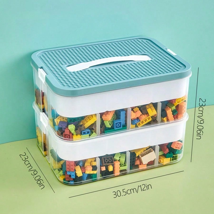 1 Toy Building Blocks Storage Box, Can Be Divided Into Cell ...