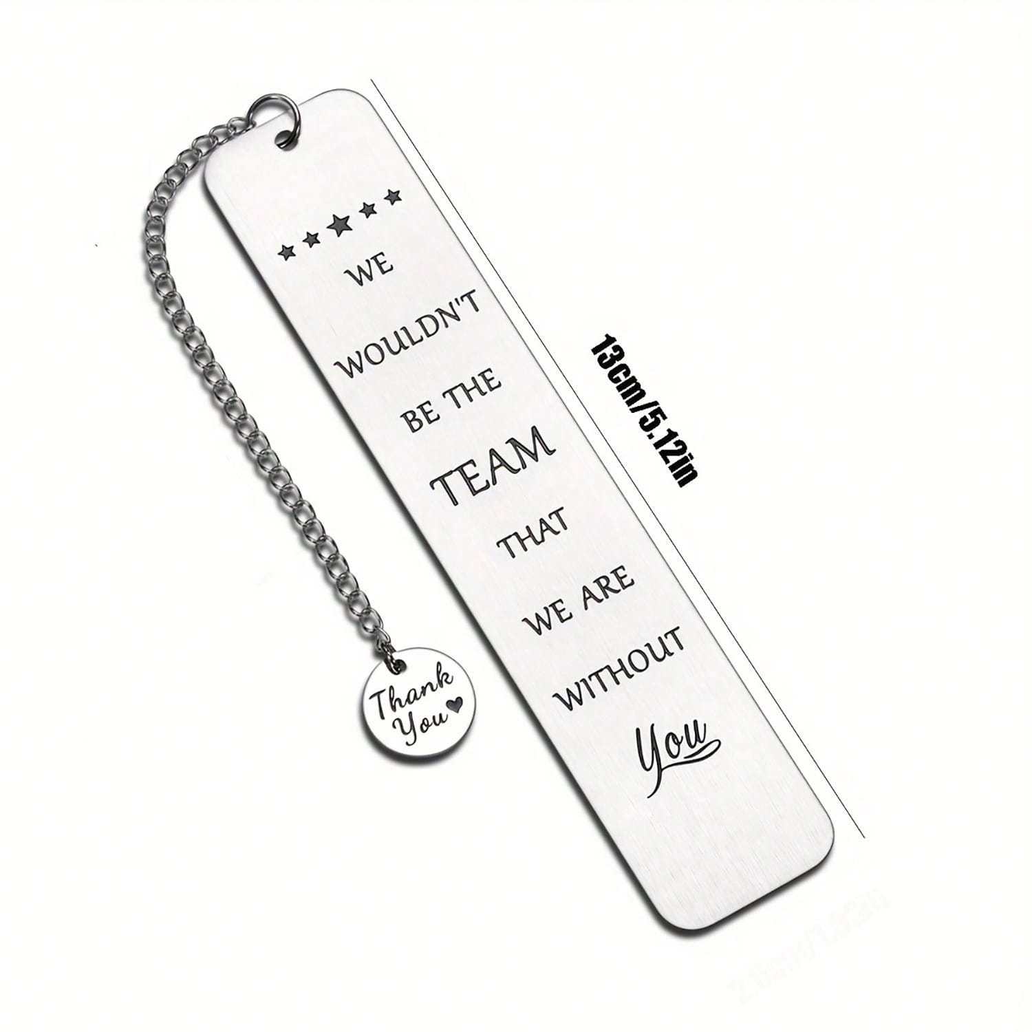 1pc Stainless Steel Lettering Slogan Bookmarks, Thank You Gifts ...