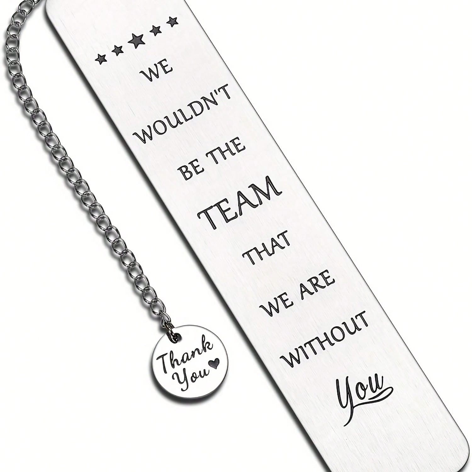 1pc Stainless Steel Lettering Slogan Bookmarks, Thank You Gifts ...