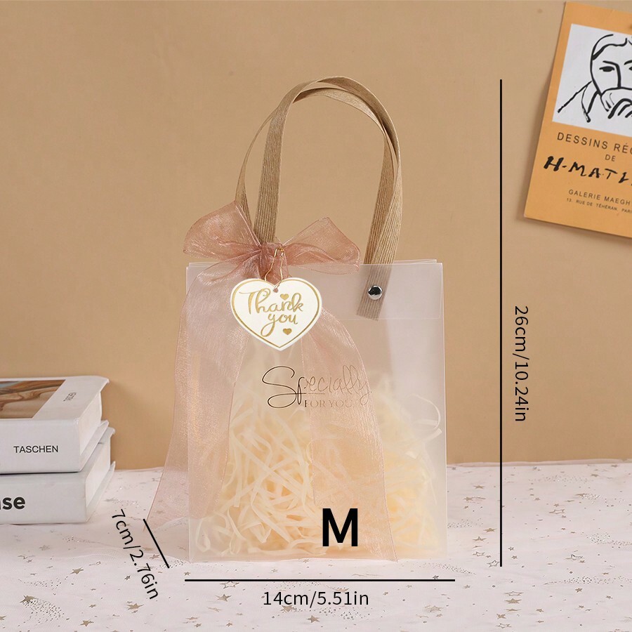 1pc Plastic Handheld Packaging Bag For Baked Goods, Fruits, Sushi ...