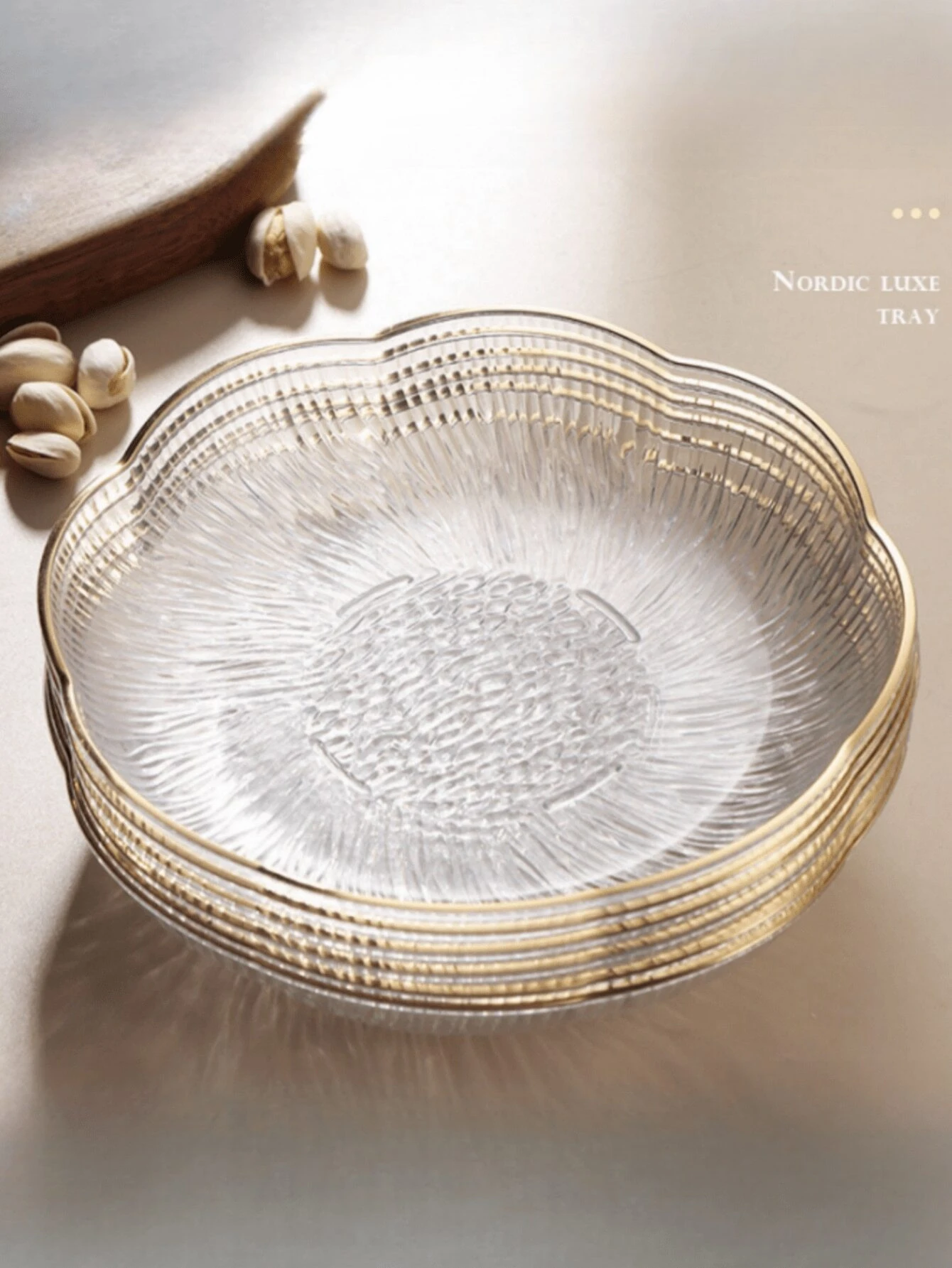 [4pcs/Set] Nordic Style Floral Shape Snack Plate For Home Use, Dining ...