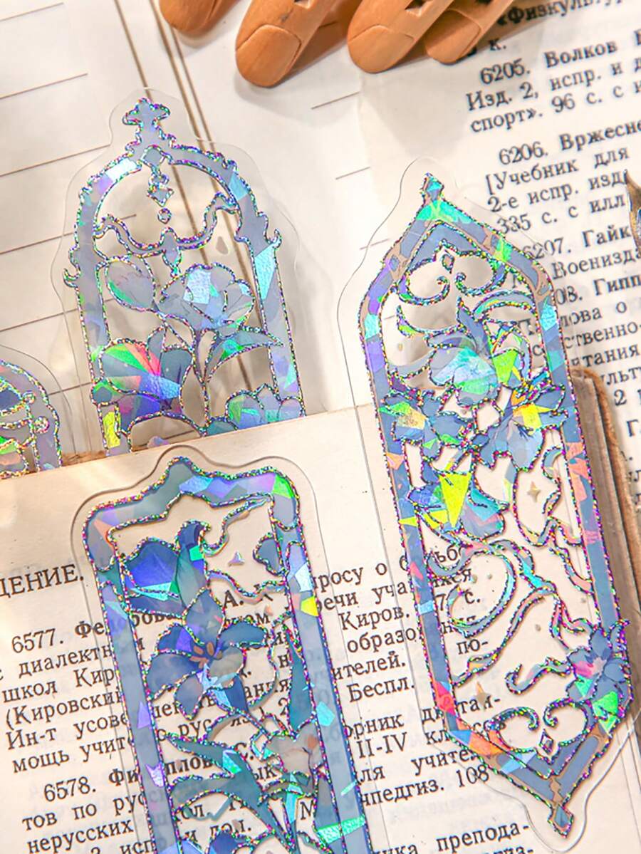 10pcs/Bag Pvc Bookmark, Series Of Meeting Flowers With Habitat, 3d ...