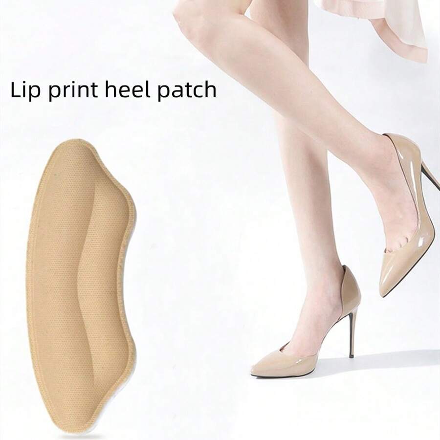 2 Pcs Skin-Colored Lip Shaped Heel Grip Pads To Stop Shoes From ...