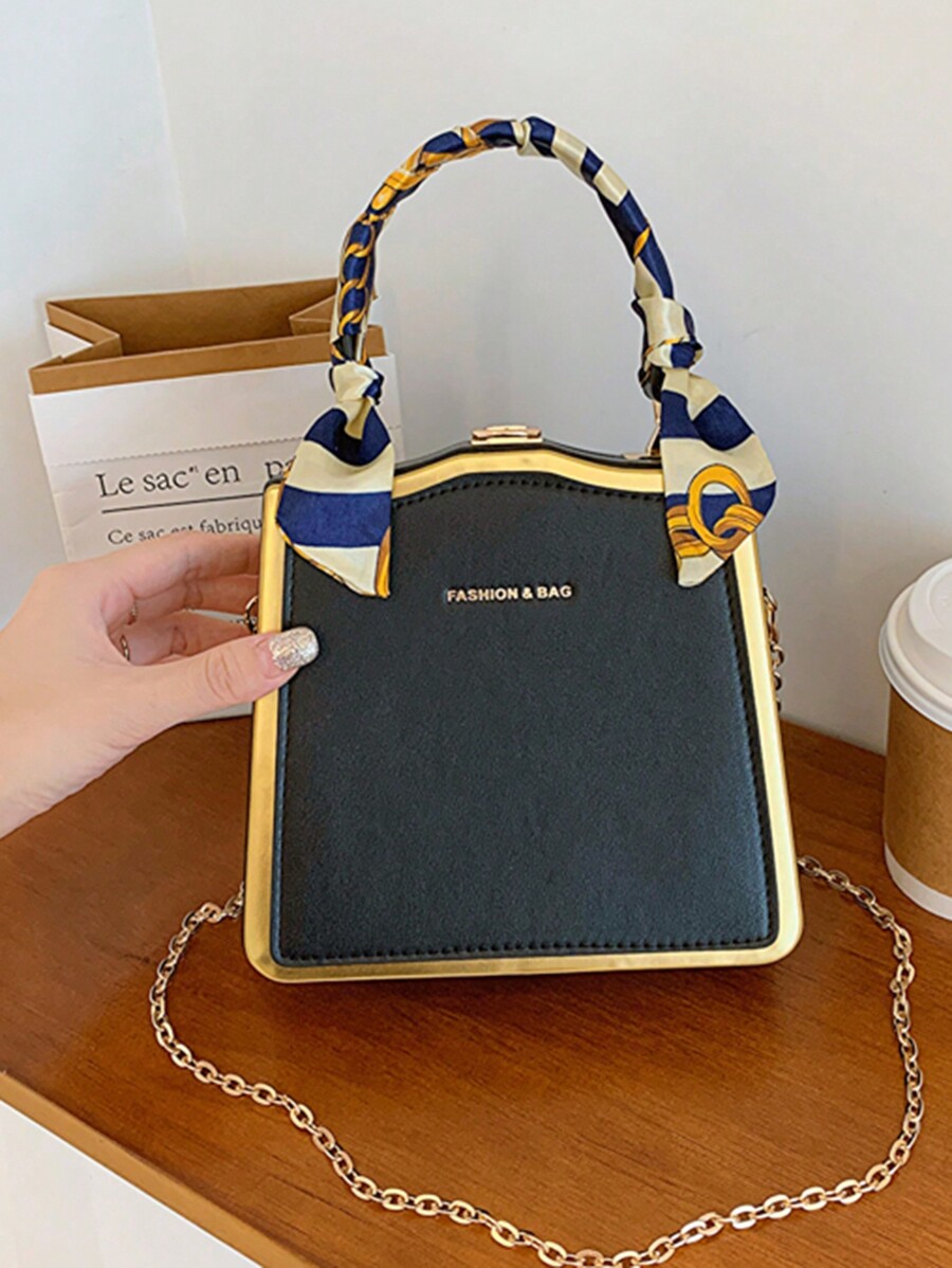 Evening Bag 2024 New Arrival Handbag With Scarf, Chain Strap & Box ...