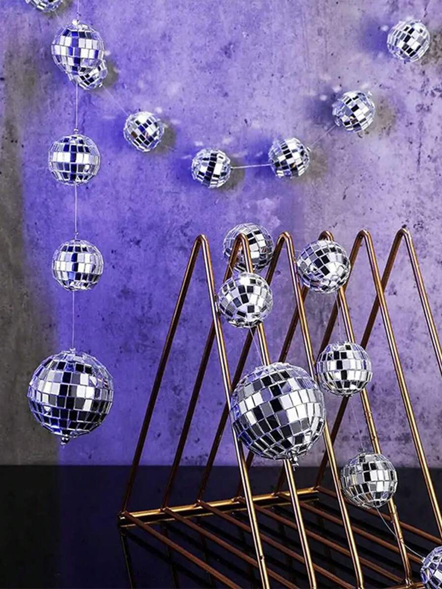 1pc Disco Ball Pendant String Sphere Party Supplies Mirror Surface ...