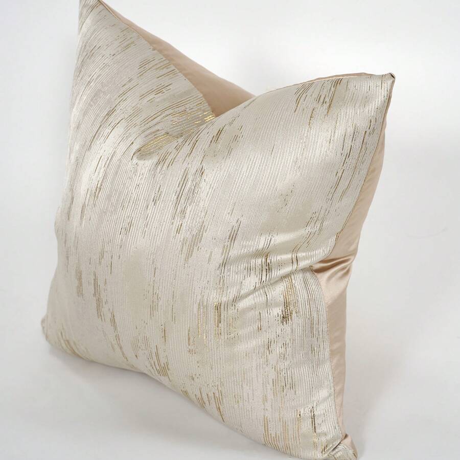 1pc Beige Cushion Cover, Modern Polyester Decorative Throw Pillow Case ...