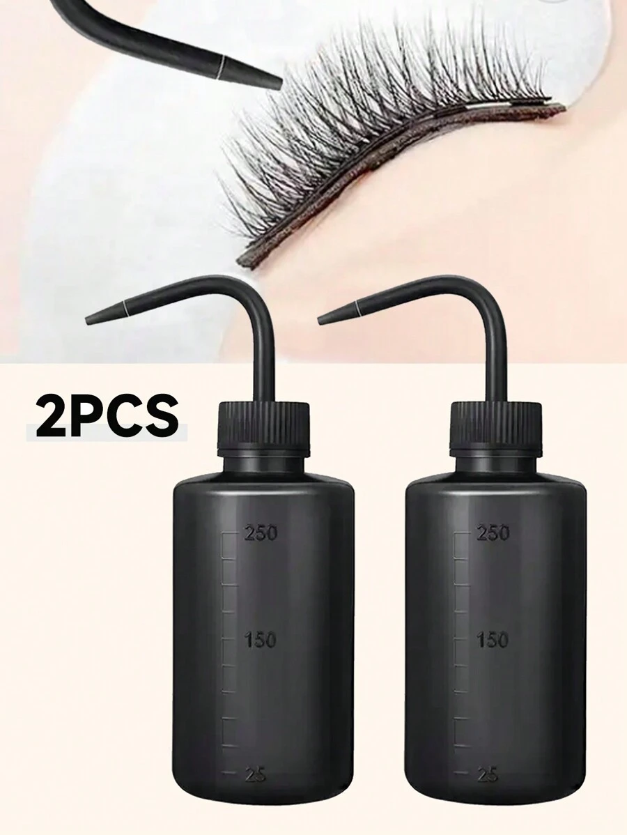 Wash Bottle 2pcs Plastic Rinse Bottle 250ml Lash Liquid Water Rinse ...