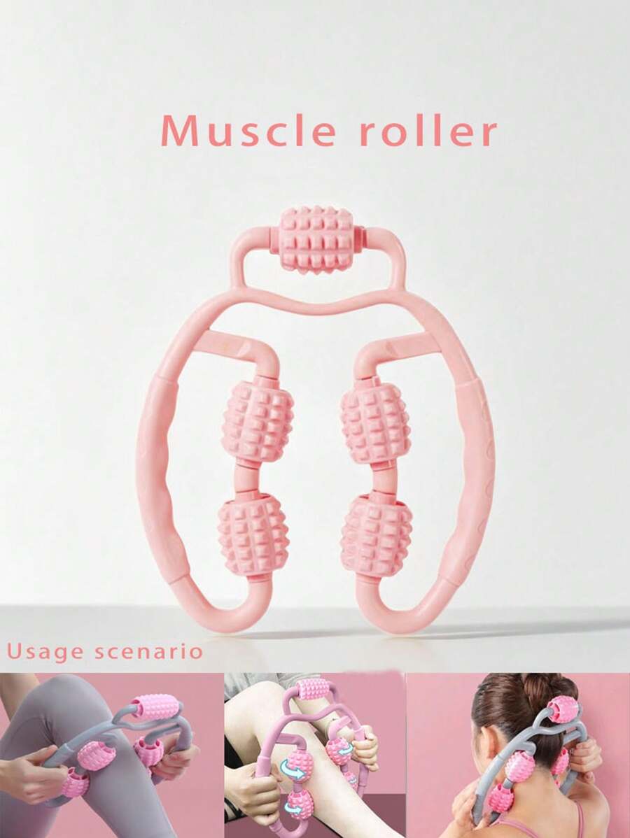 1pc 5-Wheel Muscle Roller, Circular Yoga Massage Clip, For LegMeridians ...