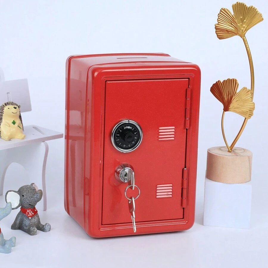 1PC Coin Bank Metal Mini Locker Safe Box With Single Digit Combination ...