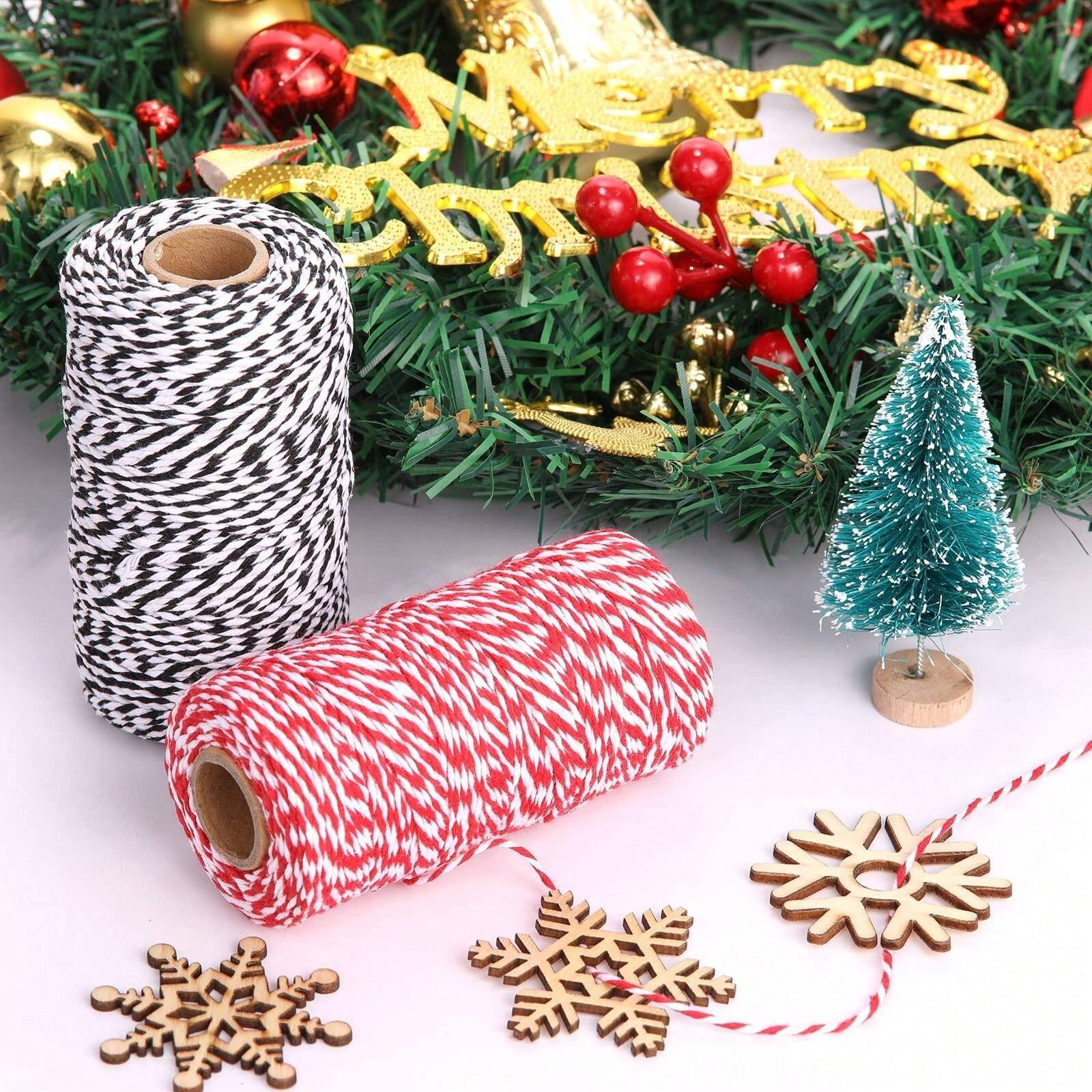 2 Rolls 200m Red And Black Wrapping Rope With 2mm Durable Twine For ...