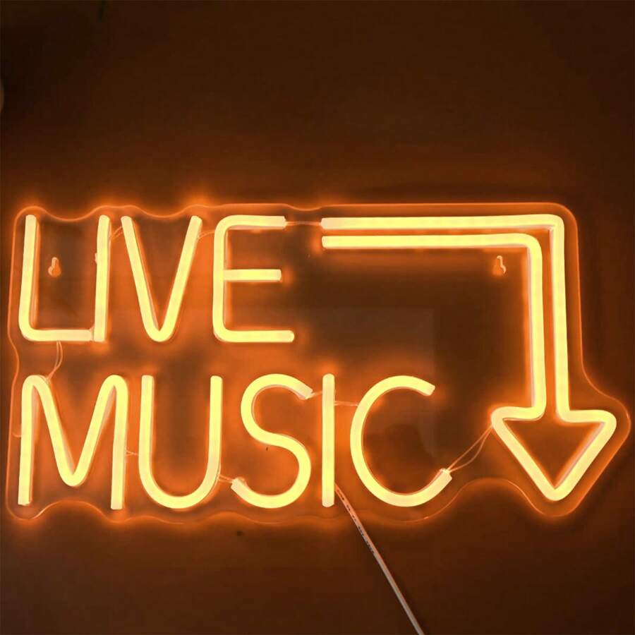 Led Neon Sign For Live Music, Lettering And Bar, Bright Beer Bar Sign ...