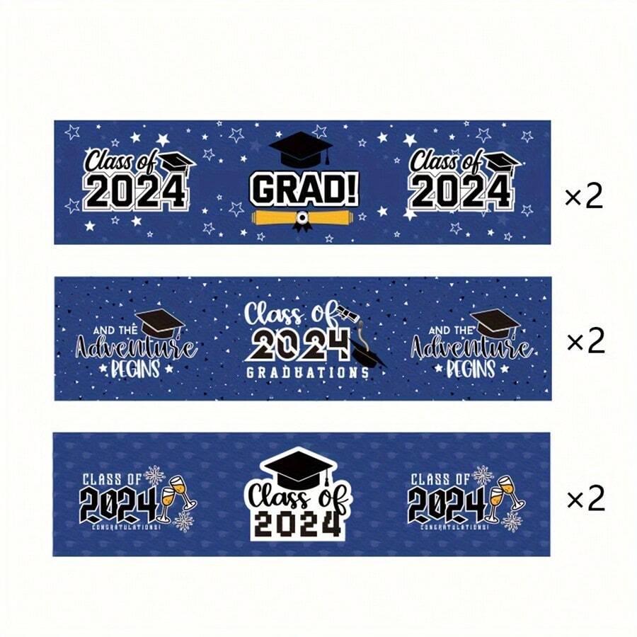 6 Sheets Graduation Mineral Water Stickers, Graduation Party Waterproof ...