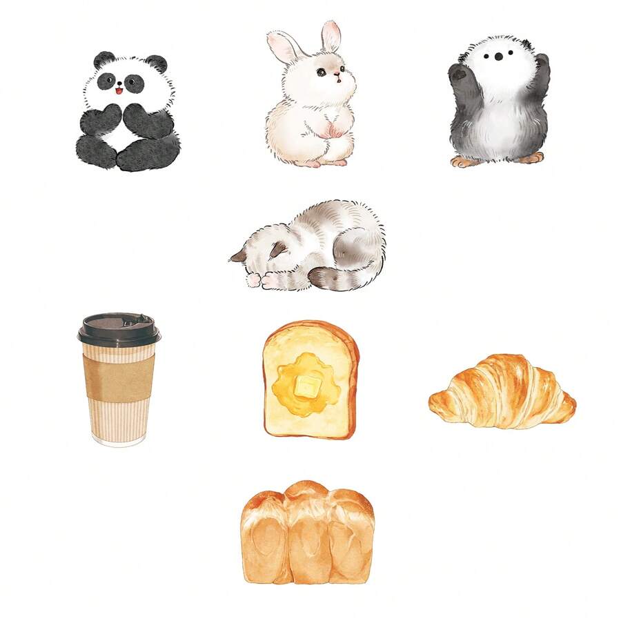 8 Styles Cute Sticky Notes,Multiuse Sticky Notes In Bright Colours For ...