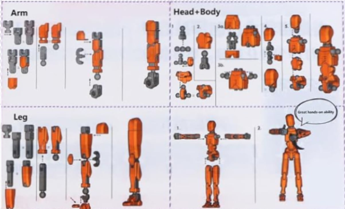 Titan 13 Action Figures - Multi-Jointed Movable Robot,3D Printed ...