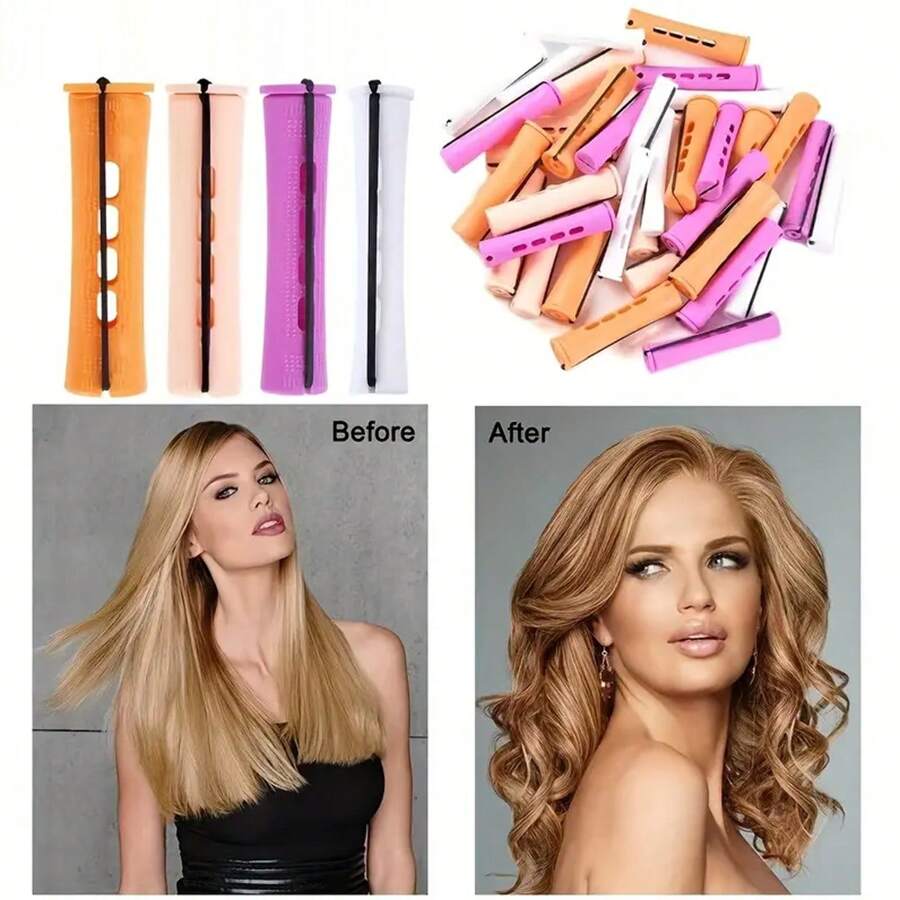 10pcs ( White )Long Perm Rods DIY Hair Perm Rods Cold Wave Rods Hair ...