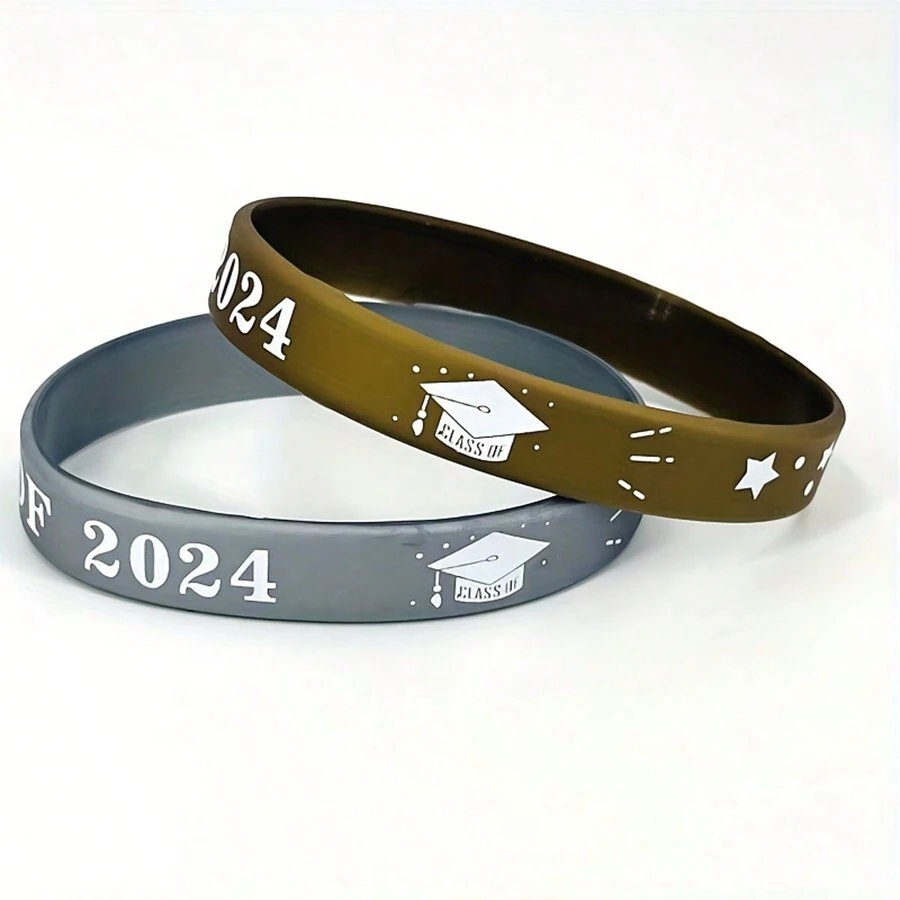 12pcs 2024 Celebration Campus Class Graduation Season Party Silicone ...