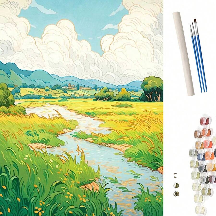 In Den Frühlingsfeldern - Diy Malen Nach Zahlen Für Erwachsene Ölmalen Nach Zahlen Für ...