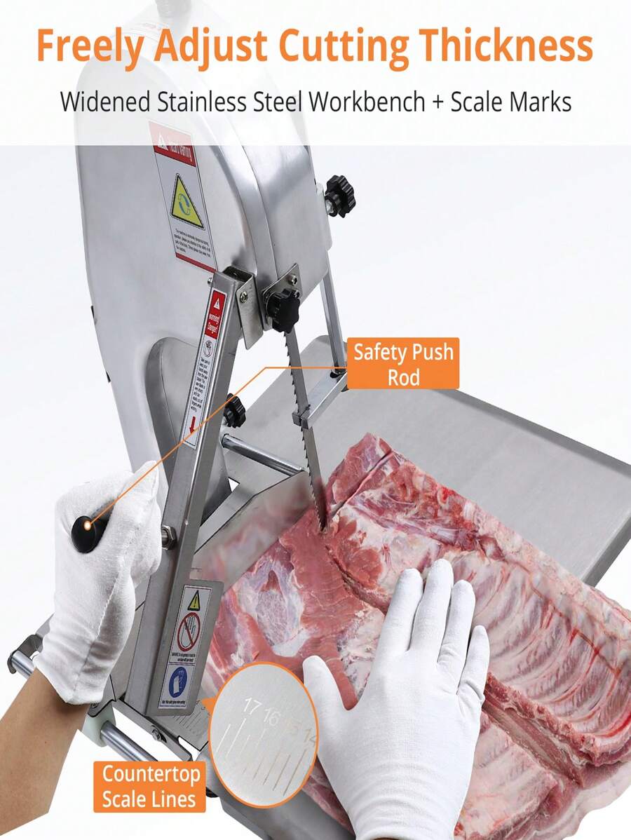 Bone Saw Machine, 750W Meat Saw For Butchering, 0.39~6.7 Inches Cutting ...