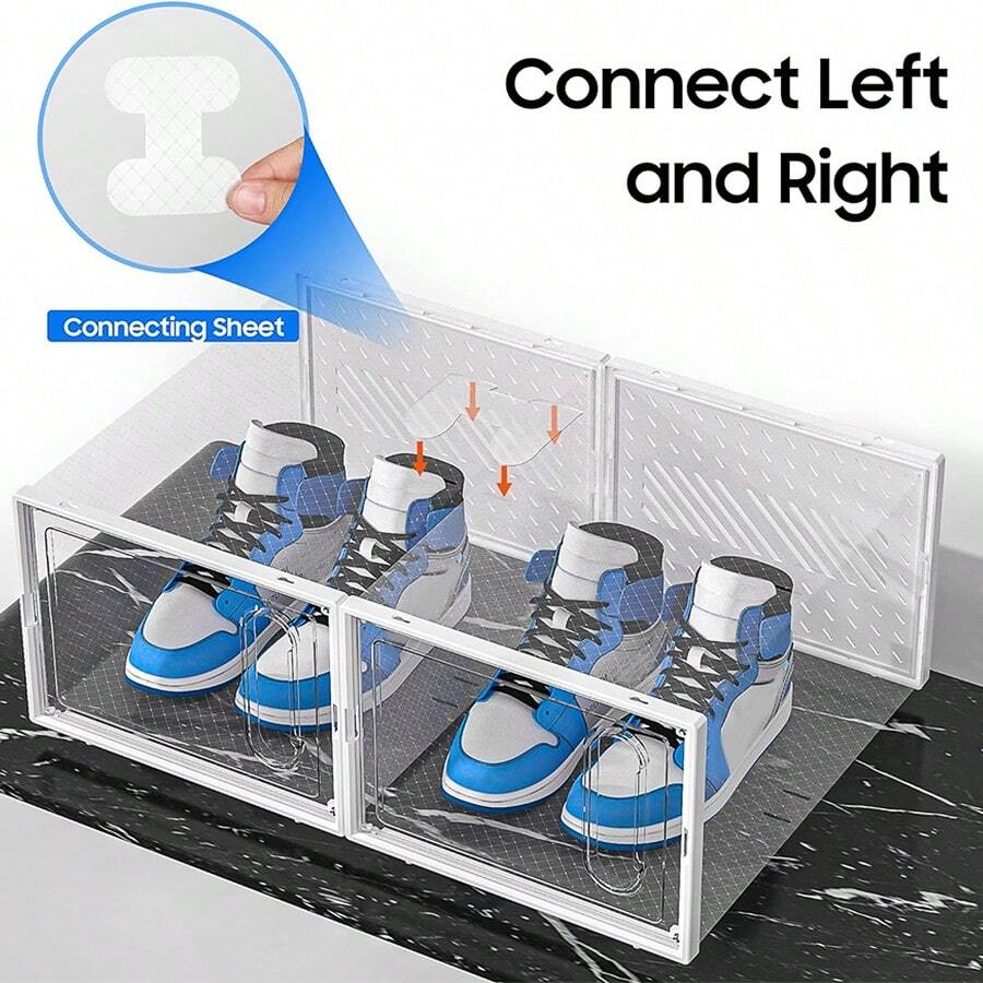 Shoe Storage, 6 Pack Large Shoe Organizer For Closet, Shoe Boxes Clear ...