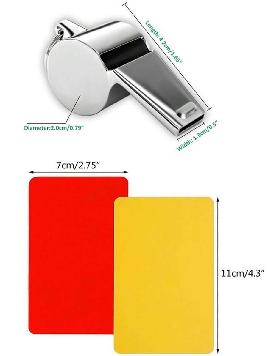 Soccer Kit - Metal Whistle With Referee Cards Set, Referee Cards For ...