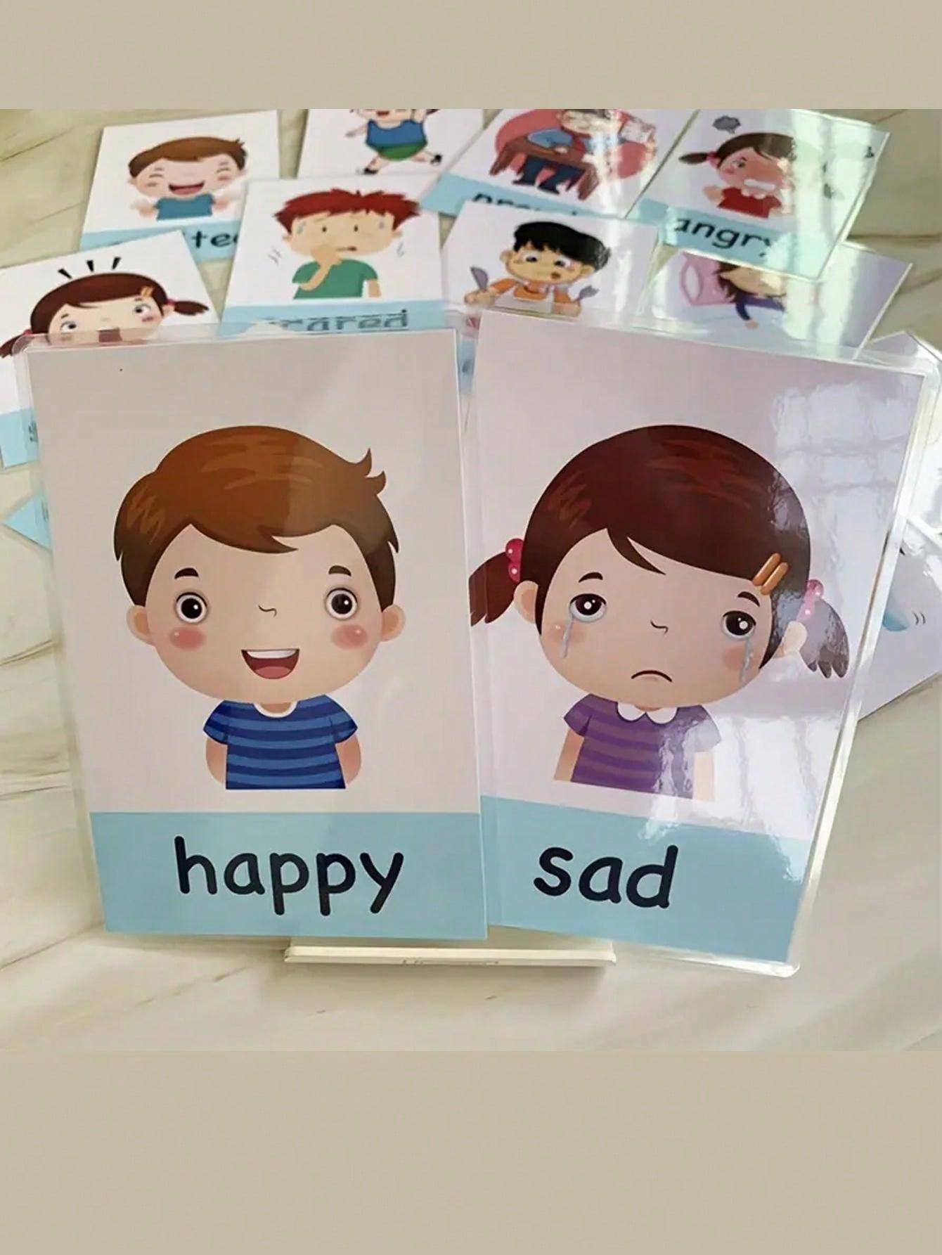 12pcs Early Emotional Recognition Card For Facial Expressions And ...