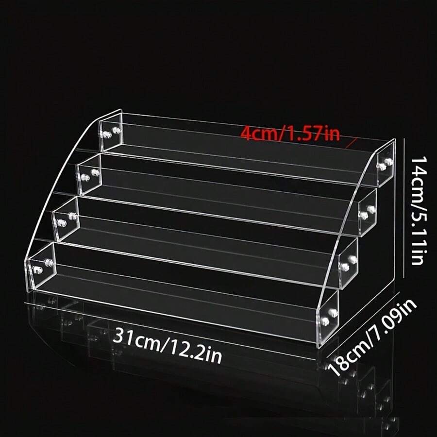 1pc 3-4 Tiers Clear Transparent Acrylic Cosmetic Organizer, Desktop ...