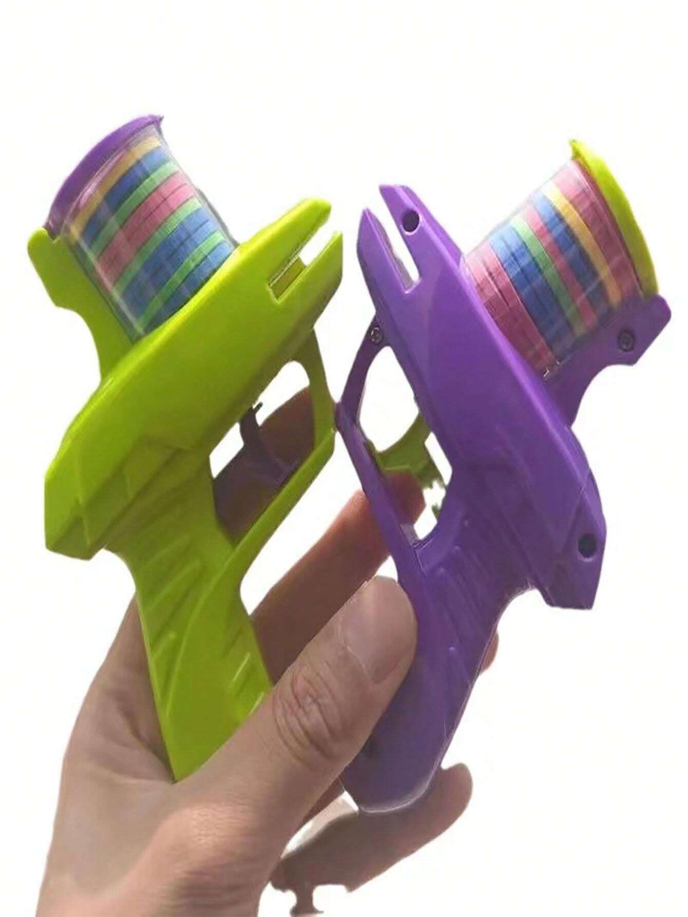 1pc Safe Flying Disc Gun, Soft Foam Bullet Manual Loading Toy Gun With ...